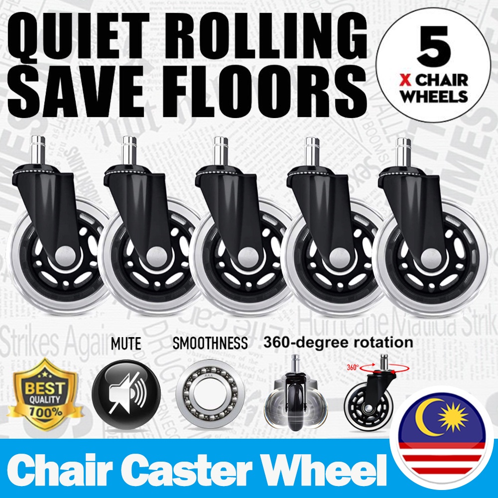🚚SMARTHOUSE🔥Heavy Duty Office Chair Roller Super Chair Wheel Caster ...