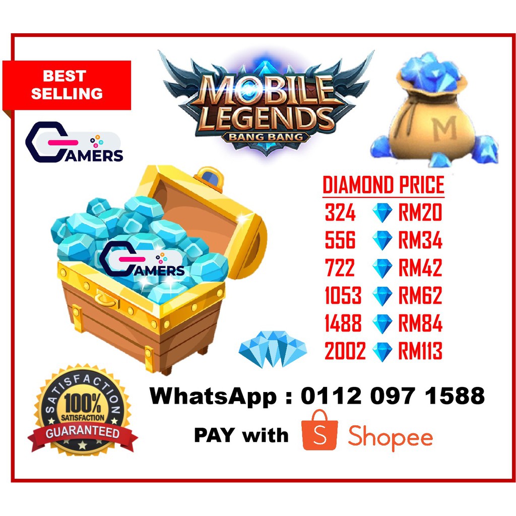 [GLOBAL] Mobile Legends Diamonds MLBB Direct Topup | Shopee Malaysia