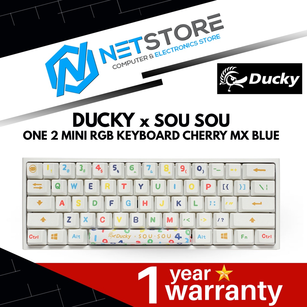 DUCKY x SOU SOU ONE 2 MINI RGB KEYBOARD CHERRY MX BLUE - DKON2061ST-CUSPHWWTS2 | Shopee Malaysia