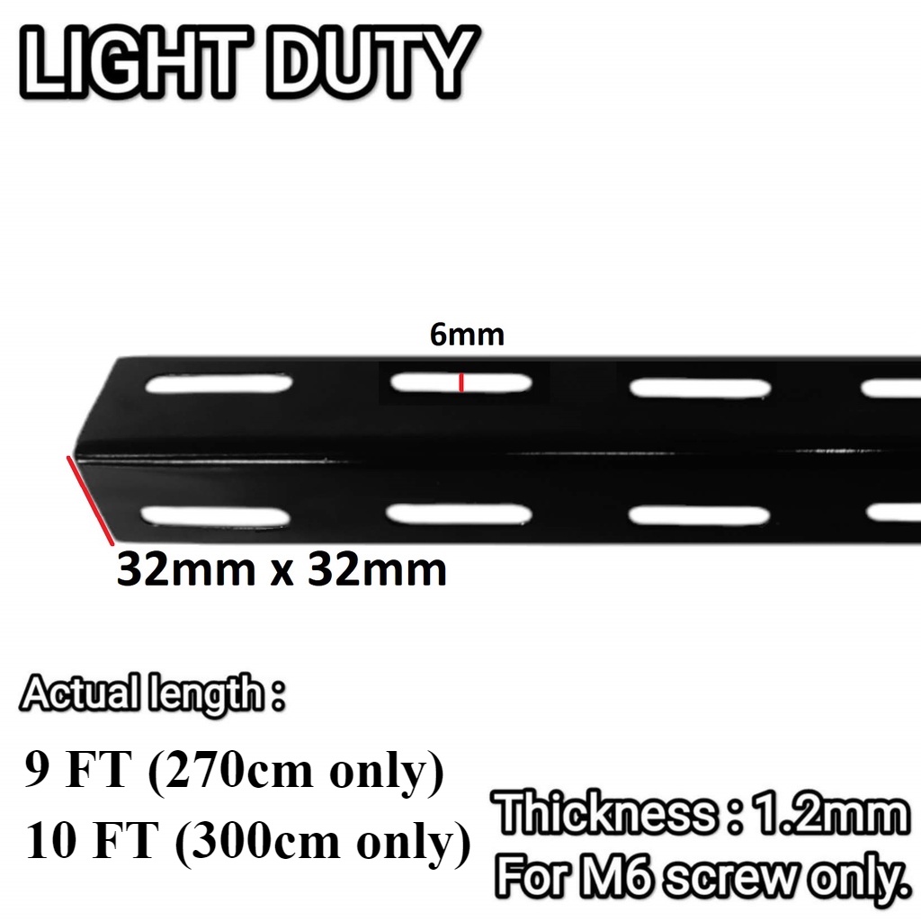 Besi Angle Rak Lubang 10kaki / Slotted Angle Bar 10ft | Shopee Malaysia