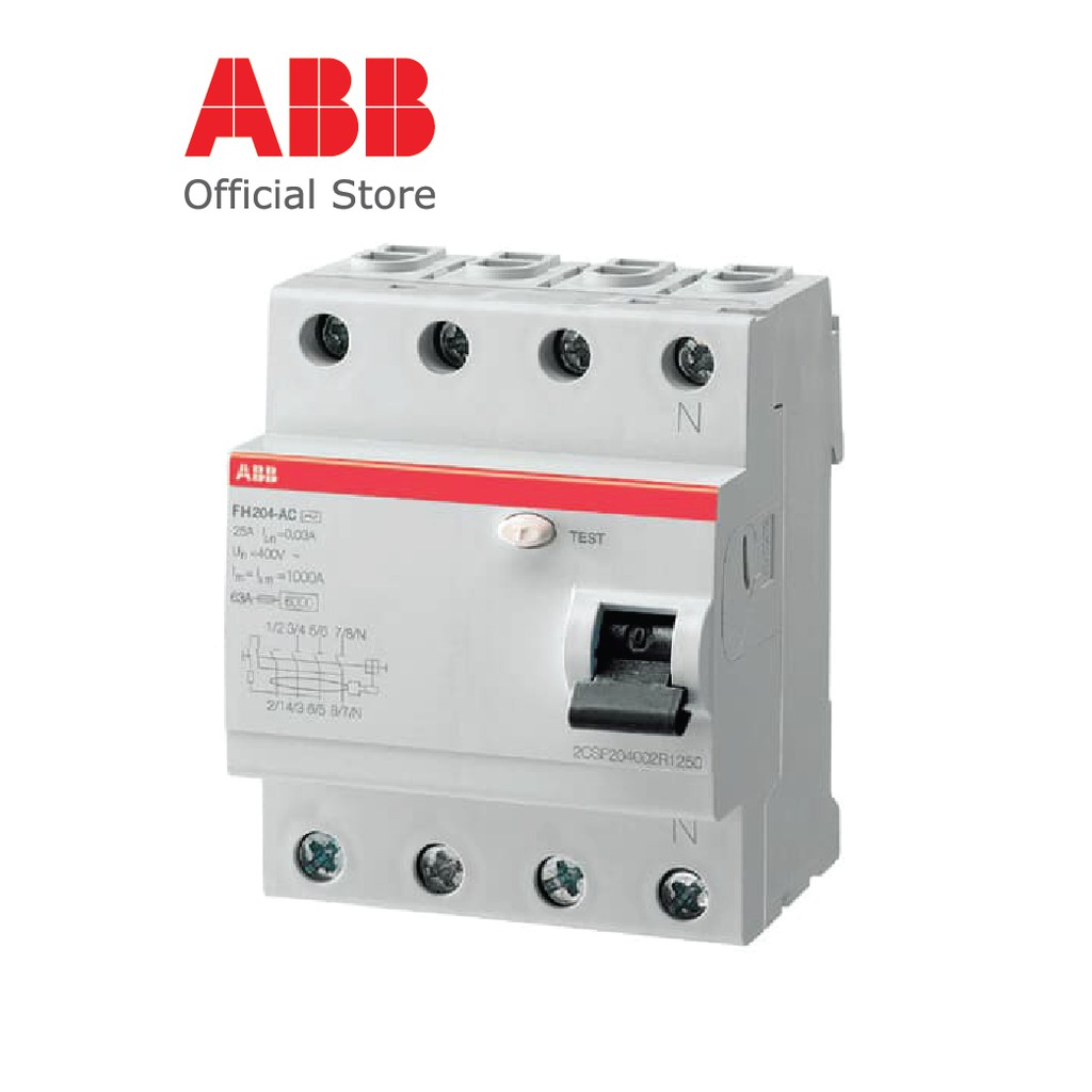 ABB RCCB/ELCB FH204 AC-63/0.3 (300mA) | 4 POLE (4P) | Shopee Malaysia