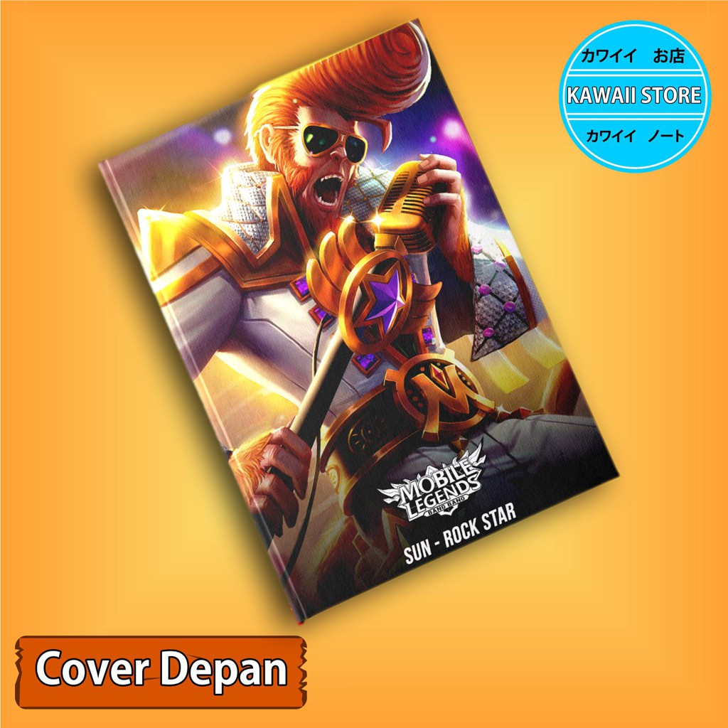 Notebook / Pocket Book Hard Cover Anime Game MLBB SUN ROCK STAR uk A5 ...