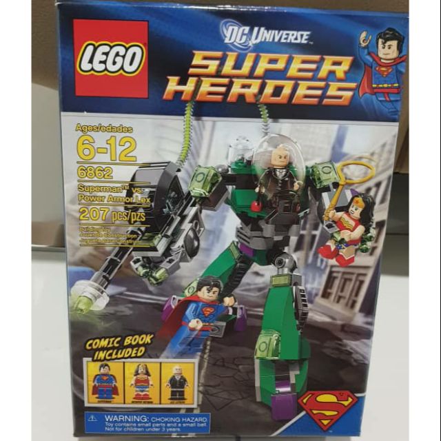 LEGO 6862 DC UNIVERSE SUPER HEROES Superman vs Power Armor Lex (NEW ...
