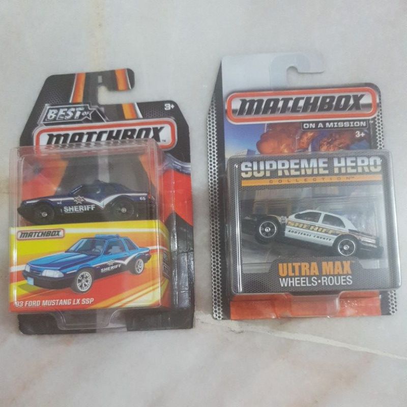 Matchbox Sheriff Car Ford Mustang LX SSP / Ford Crown Victoria Police ...