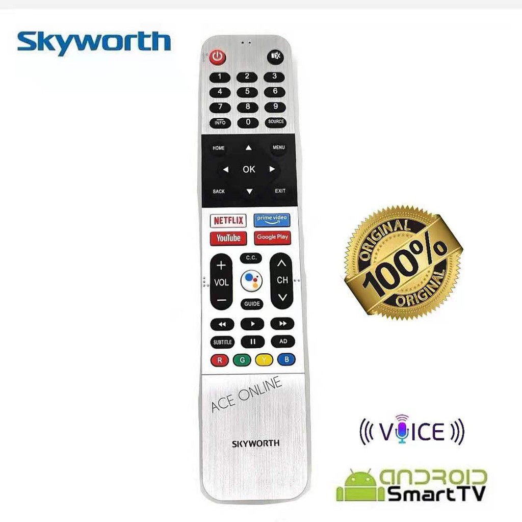 SKYWORTH ANDROID / SMART TV Remote Control 539C-268923-SW-V1 With Voice ...