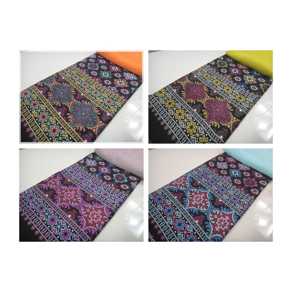 Songket Sarawak Digital Print Matching - 4mtr : RM50.00 | Shopee Malaysia