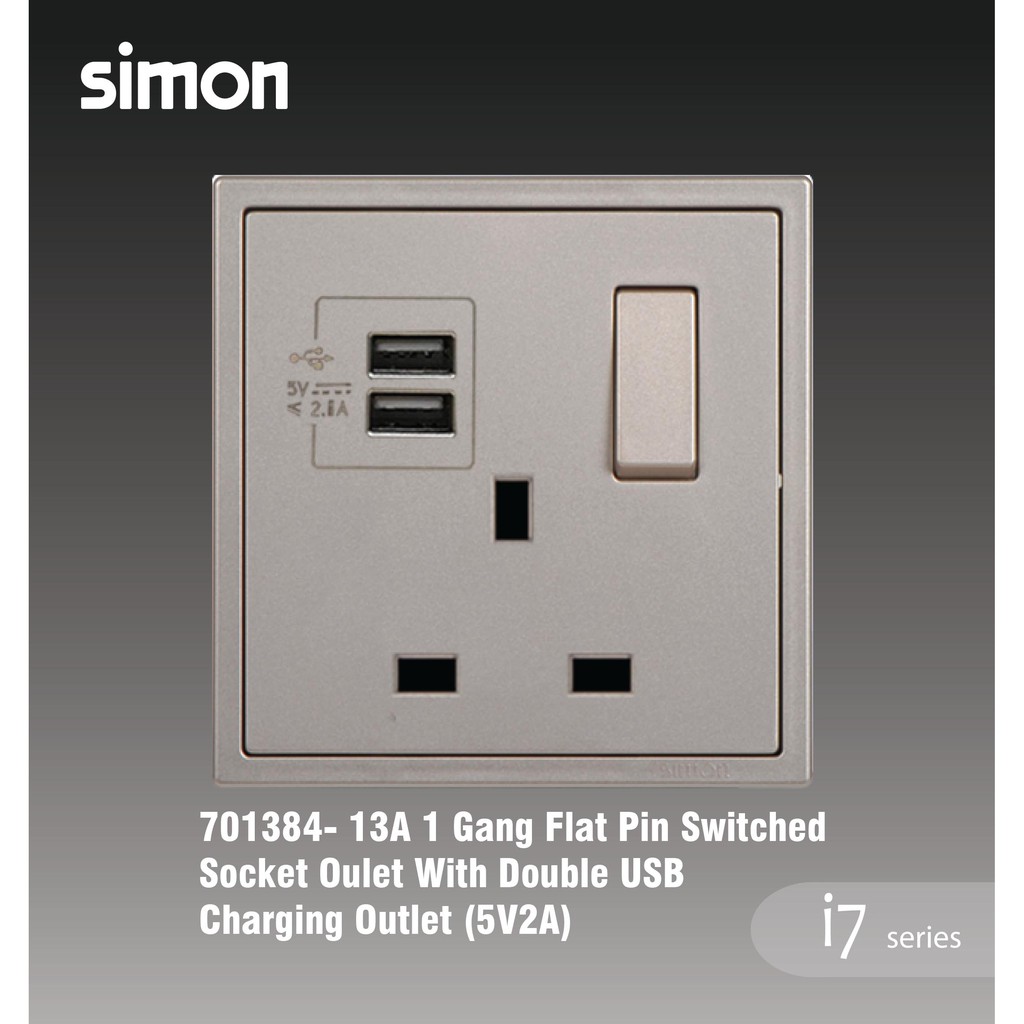 Simon I7 Series Switch / Switches & Socket Outlet (GOLDEN CHAMPAGNE ...