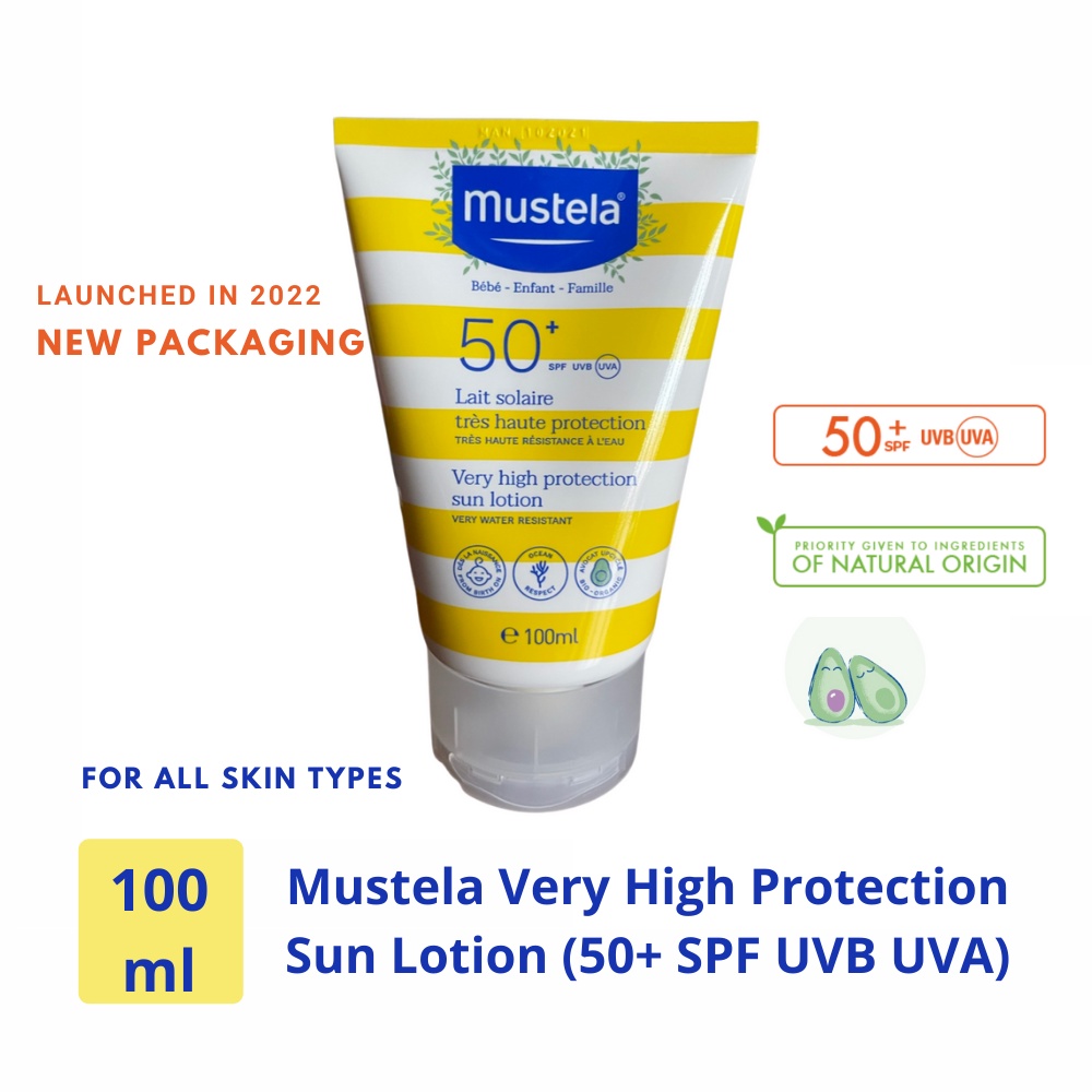 Mustela Very High Protection Sun Lotion SPF50+ (100ml) Sunblock for ...