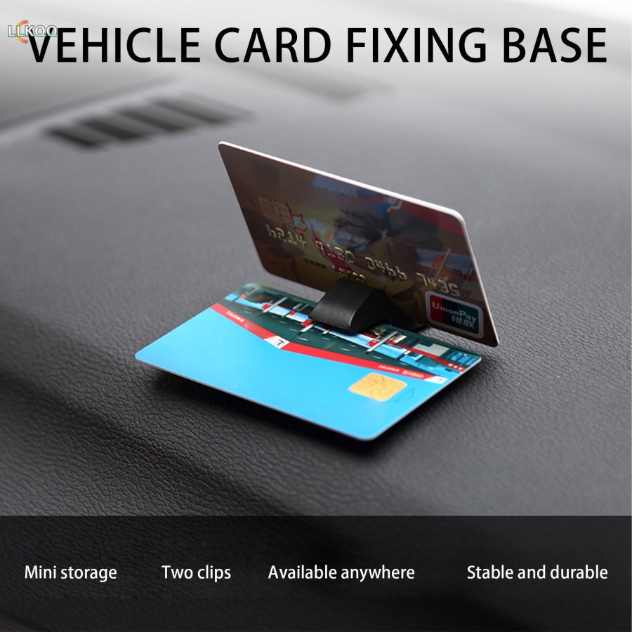 【LLKQQ】Dual Card Slots Auto Fastener Card Bill Holder Mount Portable ...