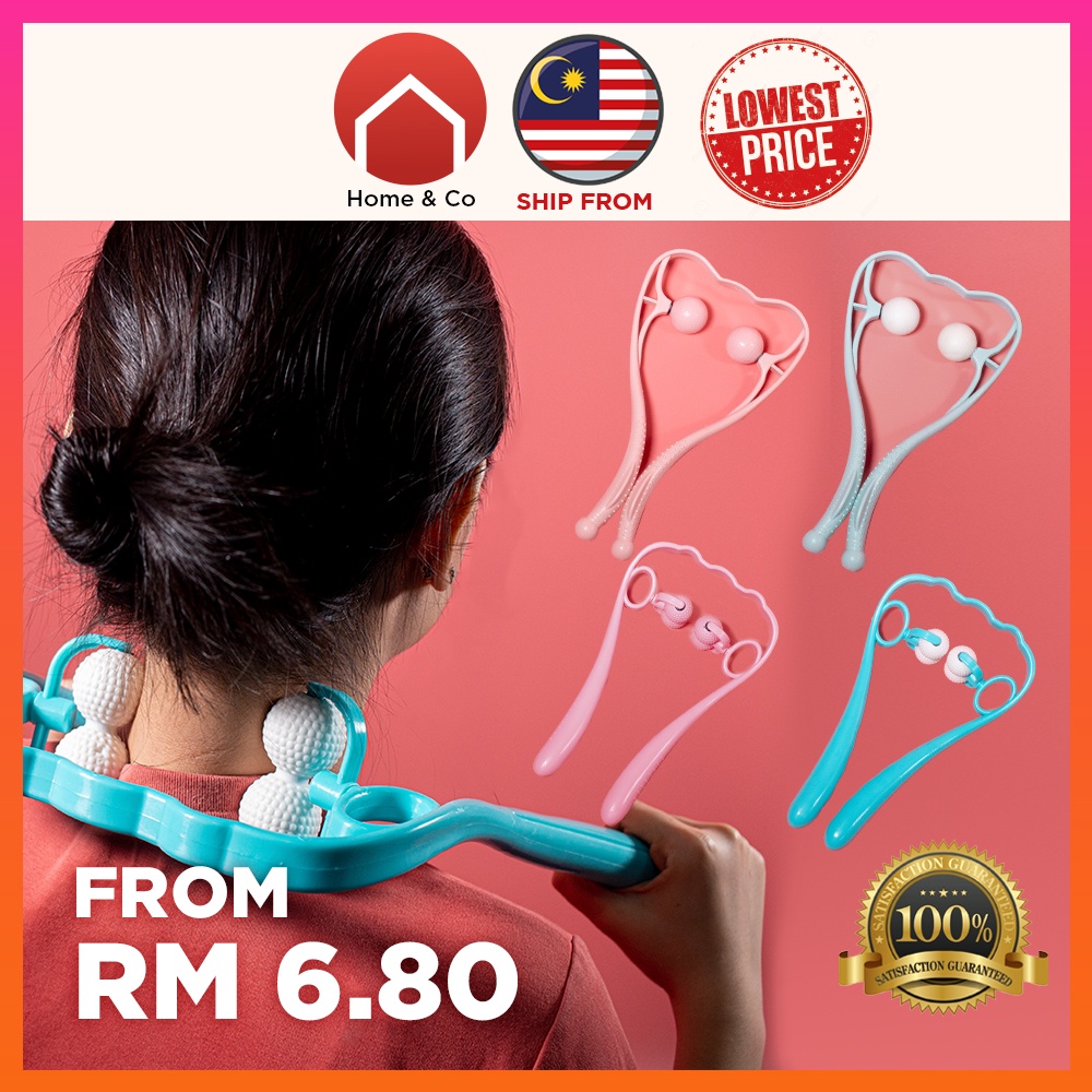 Neck Squeeze Massage Roller Pain Relief Massager Urut Leher dan Bahu ...