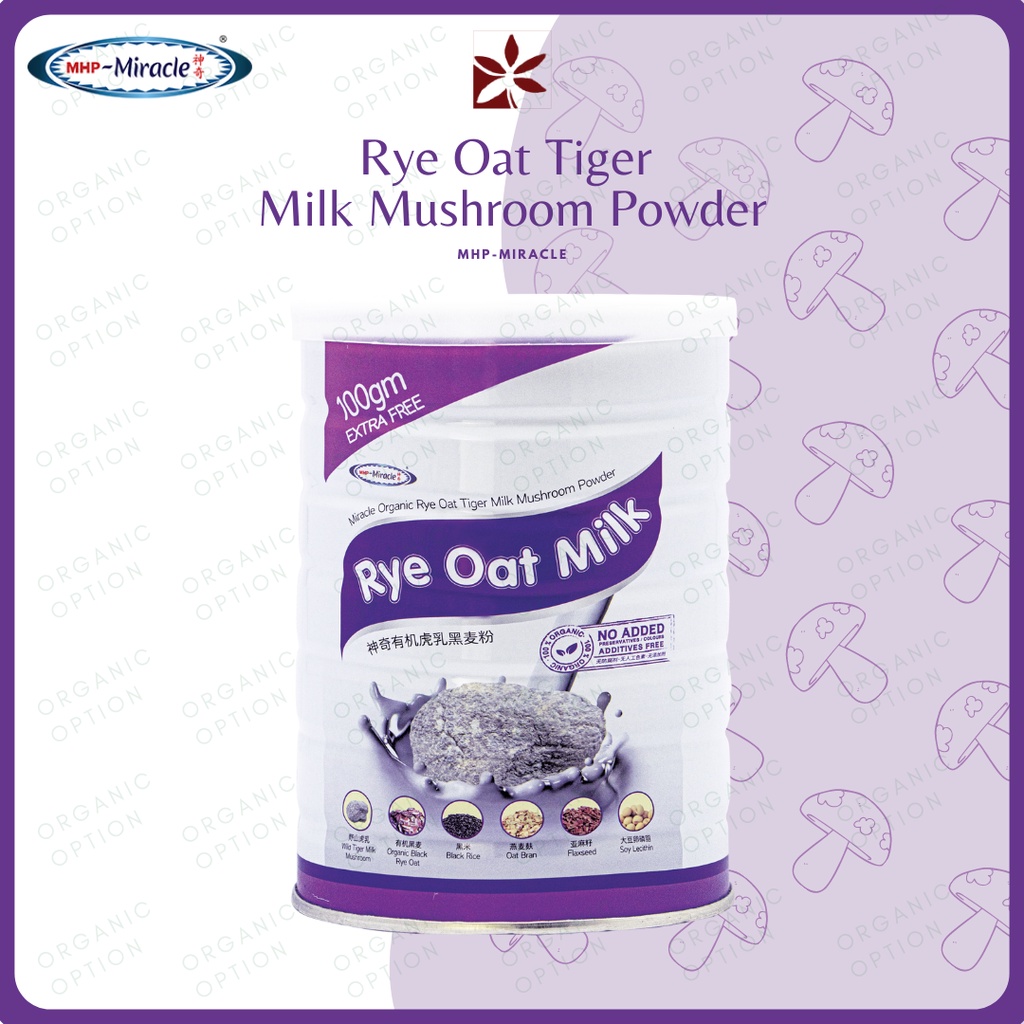 MHP-MIRACLE Organic Rye Oat Tiger Milk Mushroom Powder 900G 11/2023p ...