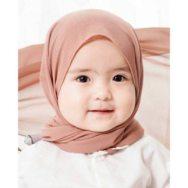 CHILDREN'S RUBBER PASHMINA 1-5 years Instant diamond crepe PASHMINA ...