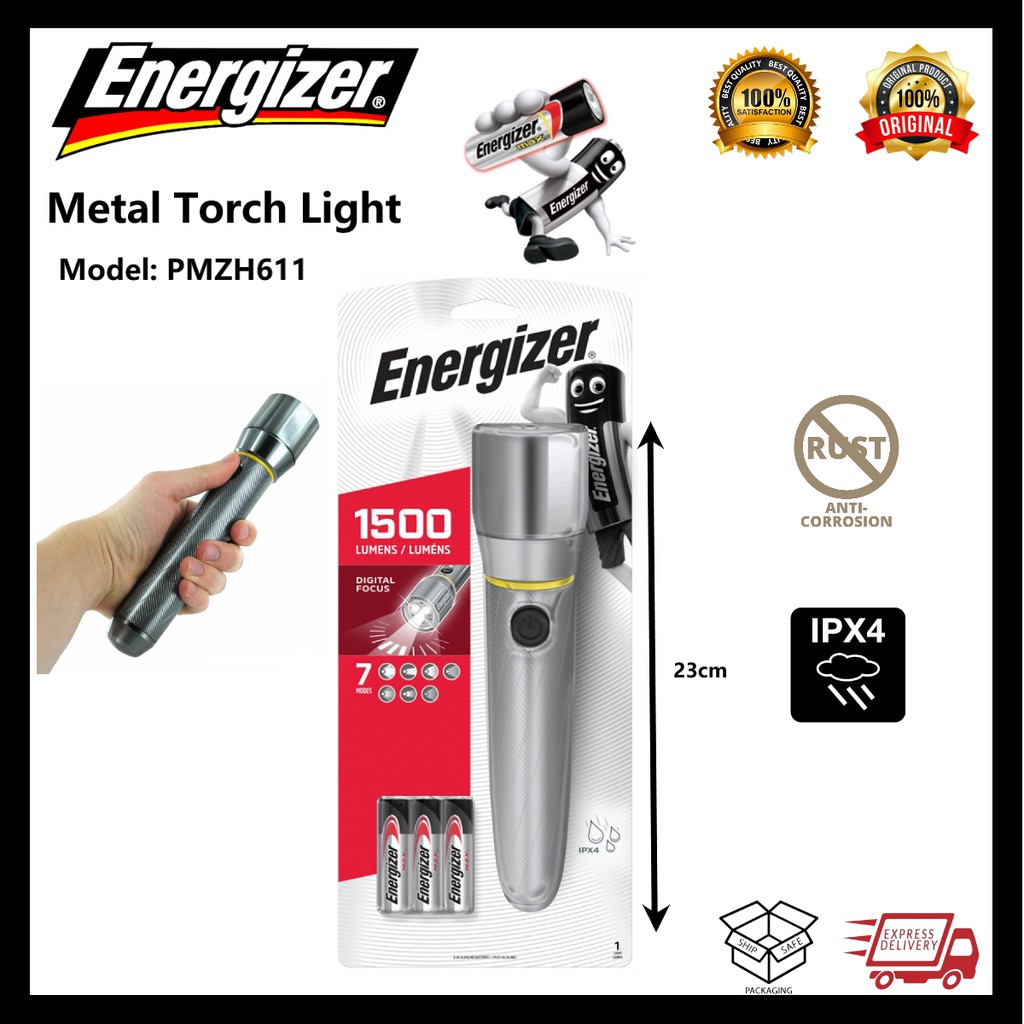 Energizer Metal Pen Light / Torch Light / Lampu Tangan / Water proof ...