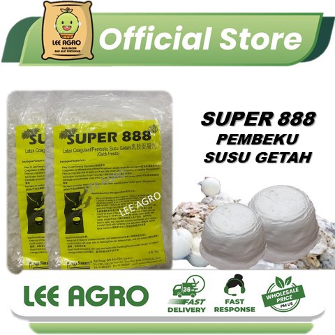 1KG Super 888 Pembeku Susu Getah/Cuka Asid Getah Serbuk Garam/Latex ...