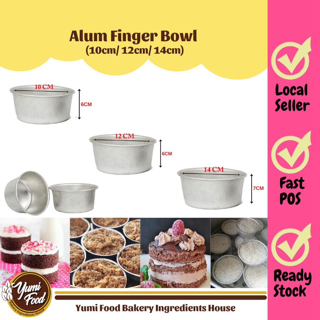 [READY STOCK] Alum Finger Bowl / Acuan Kueh Mini/ Nasi Kukus/ Loyang ...