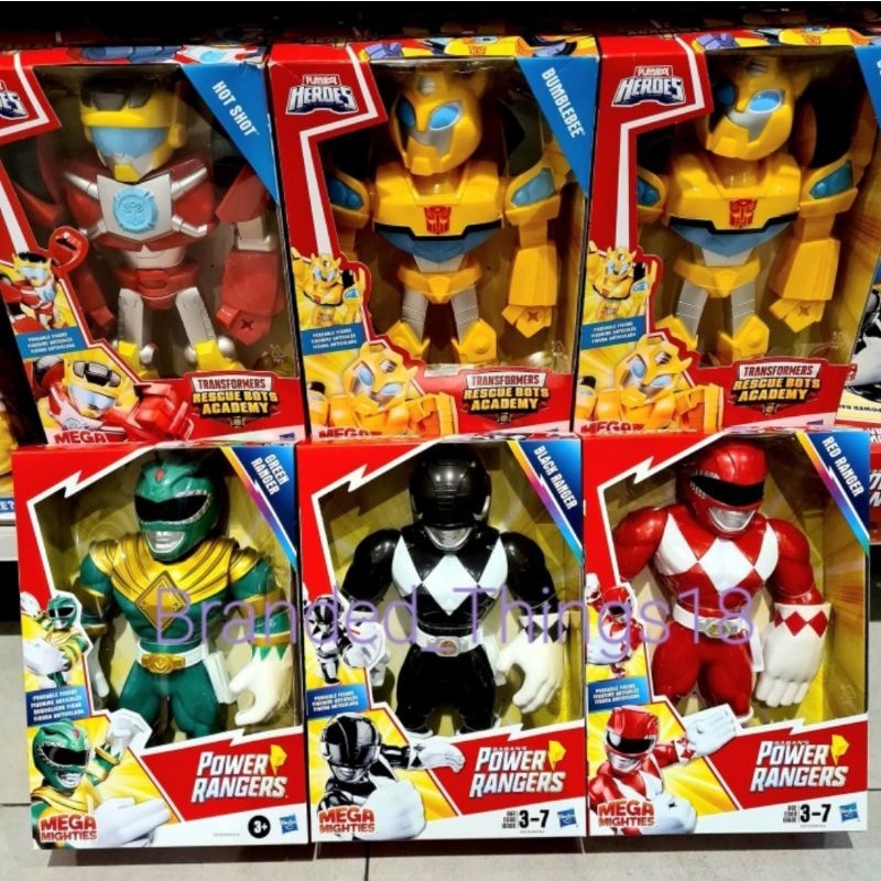 Mega Mightyies Saber's Power Rangers Black Pink Red Original Hasbro ...