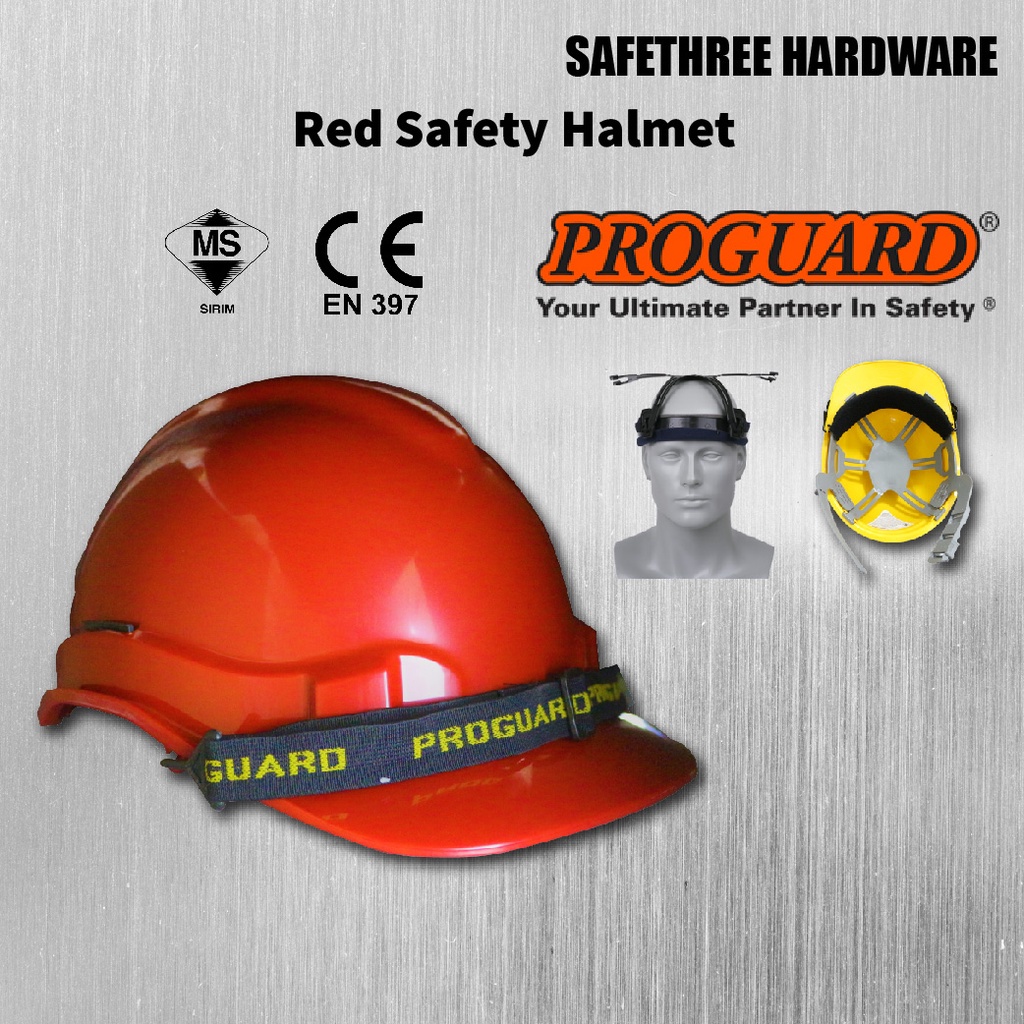 Proguard Industrial Safety Helmet Sirim Certified Yellow White Blue Red ...