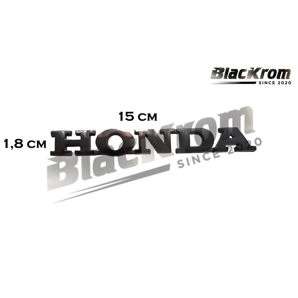Logo Emblem Black Chrome Honda Writing 15cm | Shopee Malaysia