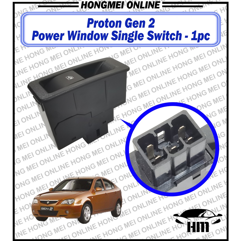 Proton Gen 2 Power Window Single Switch - 1pc | Shopee Malaysia