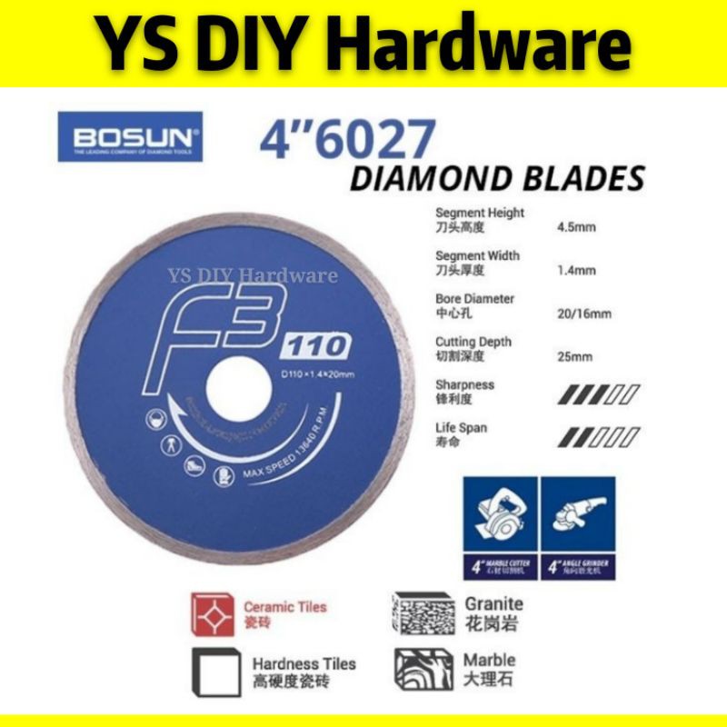 BOSUN 6027 / F3-110 DIAMOND CUTTER ( CLASSIC ) | Shopee Malaysia