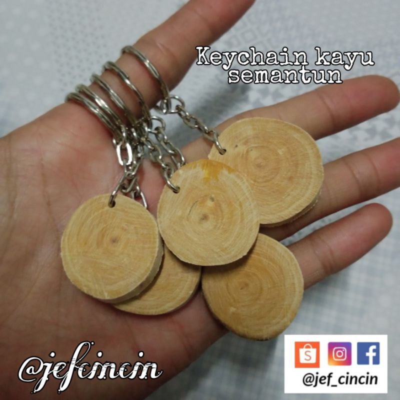Keychain kayu semantun | Shopee Malaysia