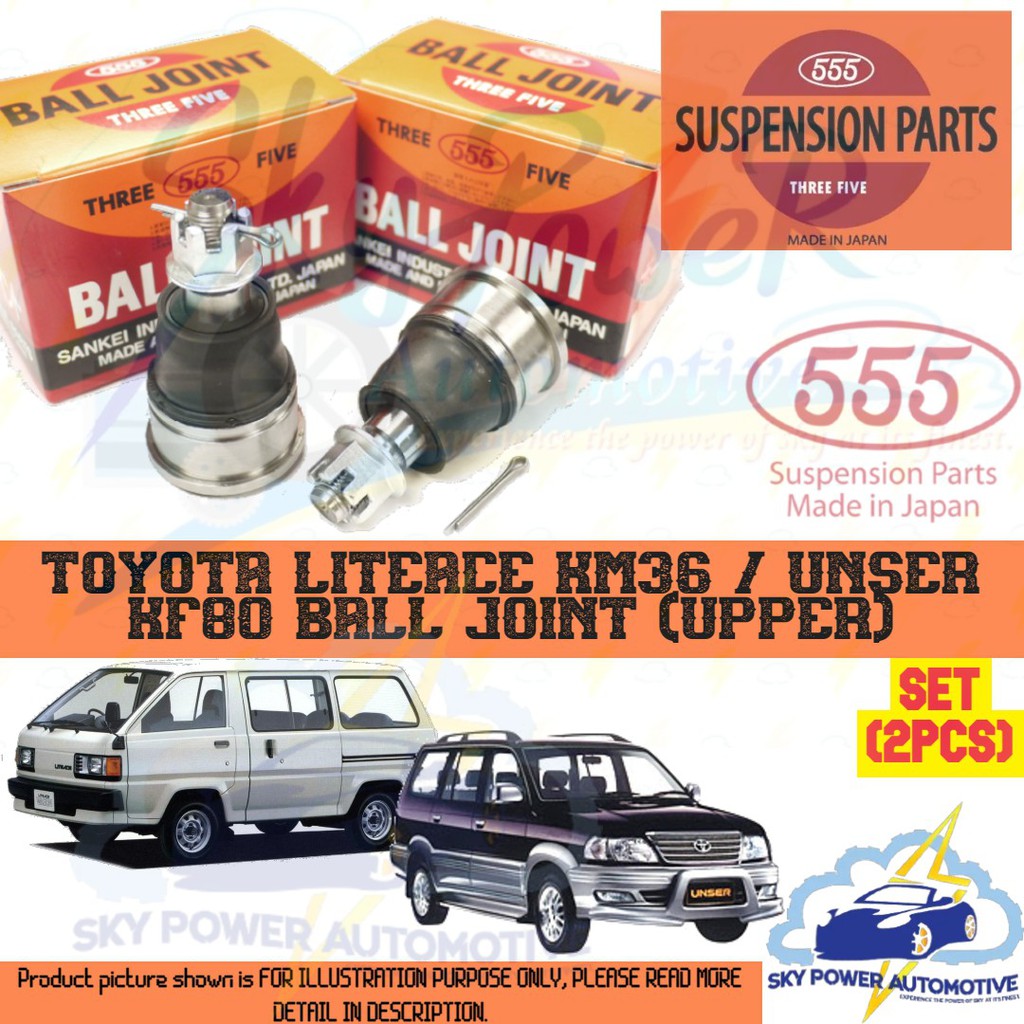 TOYOTA LITEACE KM36 / UNSER KF80 555 JAPAN BRAND BALL JOINT (SET 2PCS ...