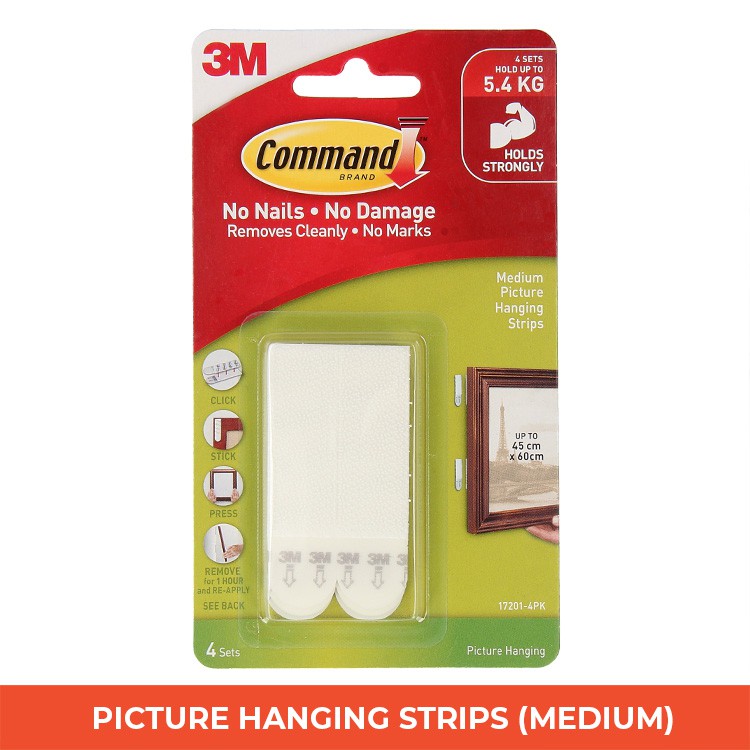 3M Command Picture Hanging Strips | Picture Frame Hanging Without Nail ...