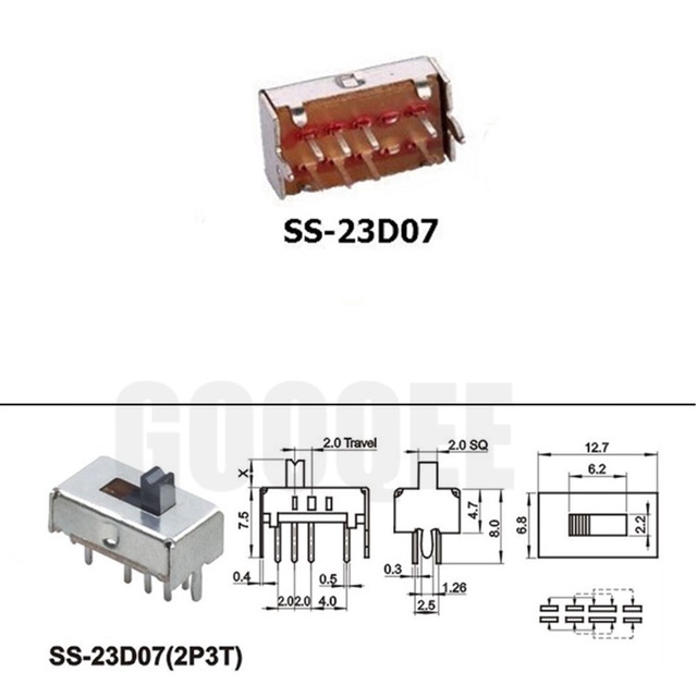 5/10/20/50pcs Slide Switch Slide Gear Fluctuation Band 2/3 File Single ...