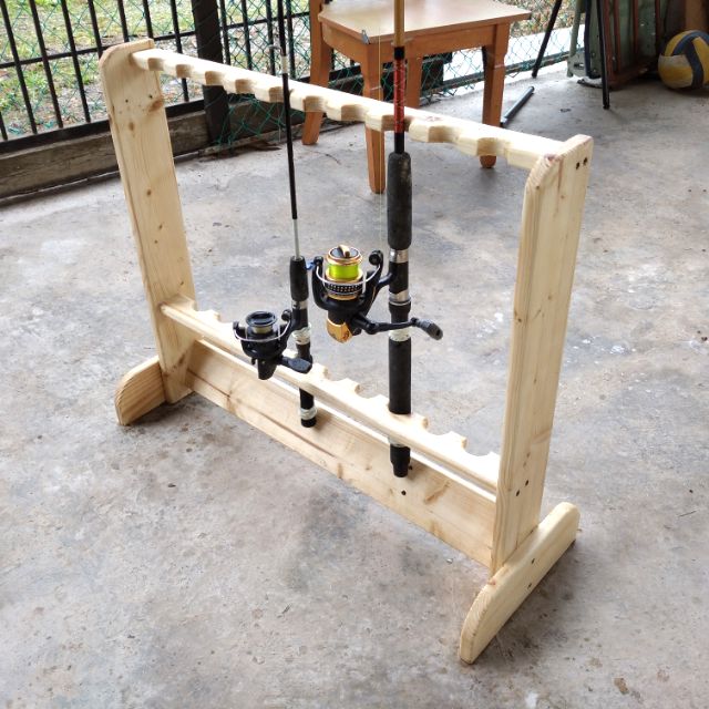 Rak Pancing Berdiri 10 Slot / Mini Fishing Rod Rack | Shopee Malaysia