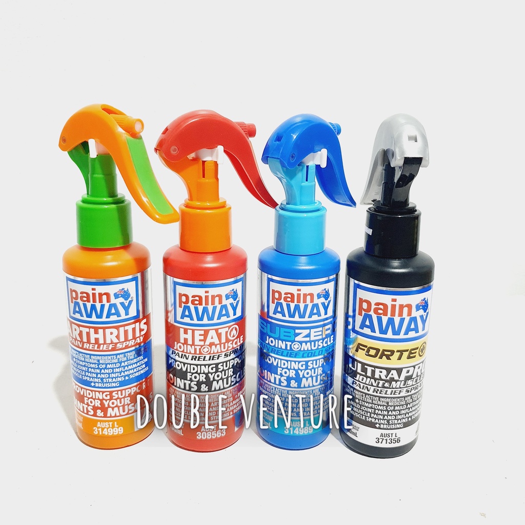 Pain Away Pain Relief Spray 100mL (Forte + Arthritis, Forte + Ultra Pro ...