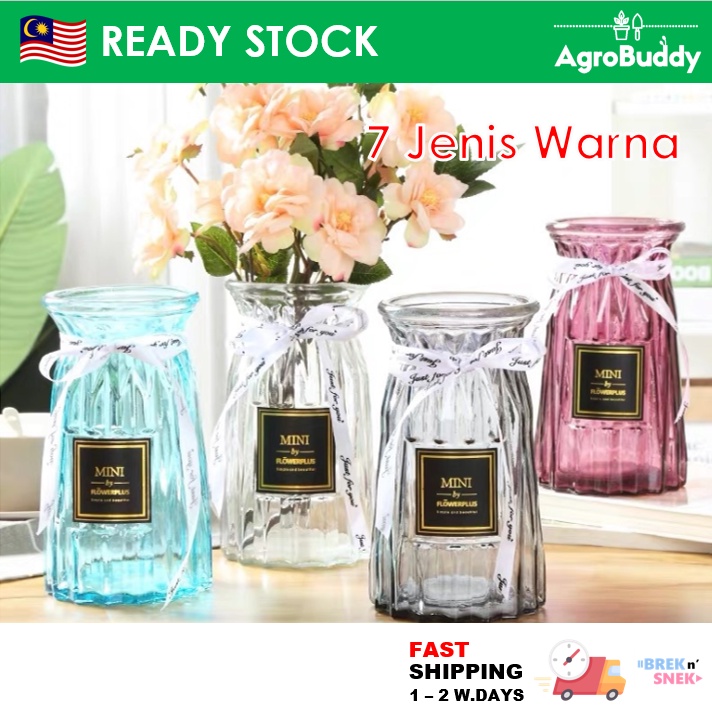 AgroBuddy Transparent Glass Vase Simple Glass Vase / Pasu Kaca Gelas ...