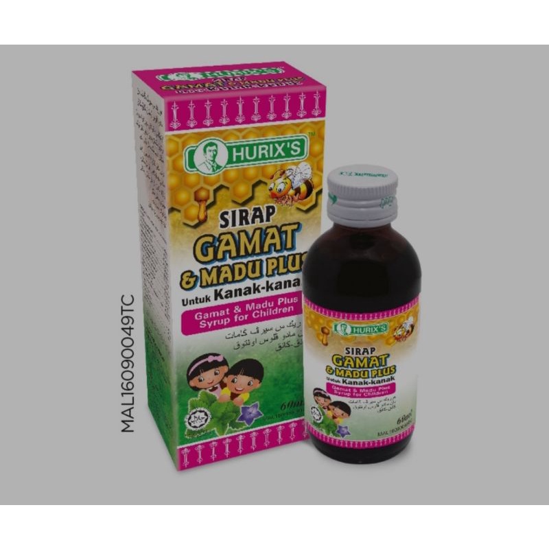 Hurix's Ubat Batuk Gamat dan Madu Plus untuk Kanak-kanak 60ml | Shopee ...