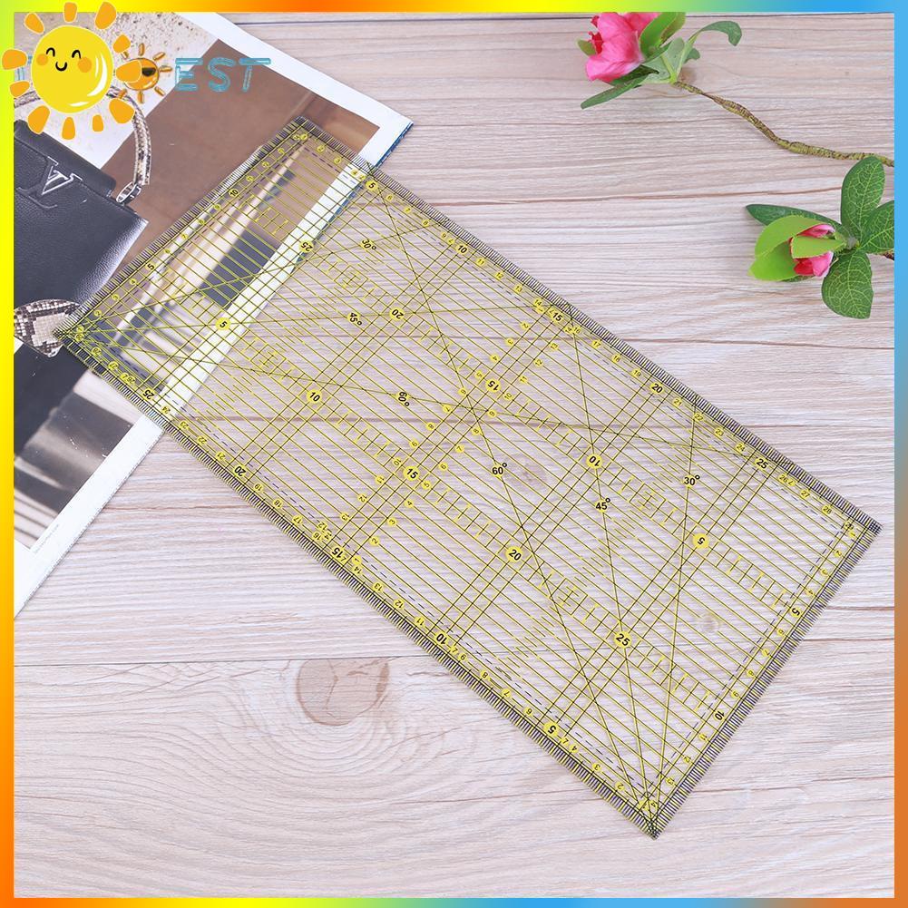 30 X 15 cm Clear Acrylic Quilt Ruler Patchwork Acrylic Sewing Rulers ...