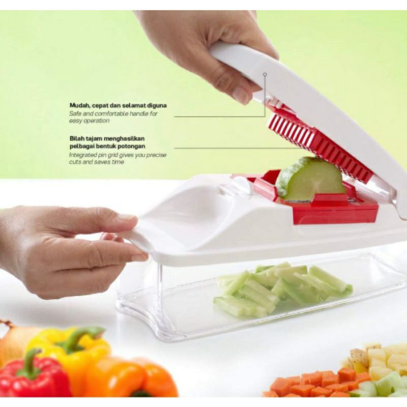 Tupperware Super Dicer l Kitchen Chopper Cutter Slicer l Pisau Pemotong ...