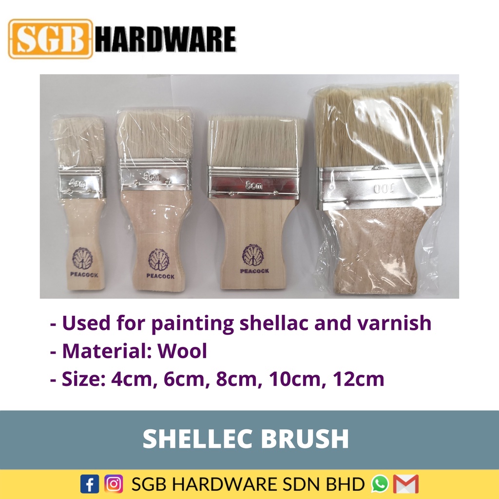 SHELLEC BRUSH - 4CM, 6CM, 8CM, 10CM, 12CM | SHELLAC BRUSH ~ | Shopee ...