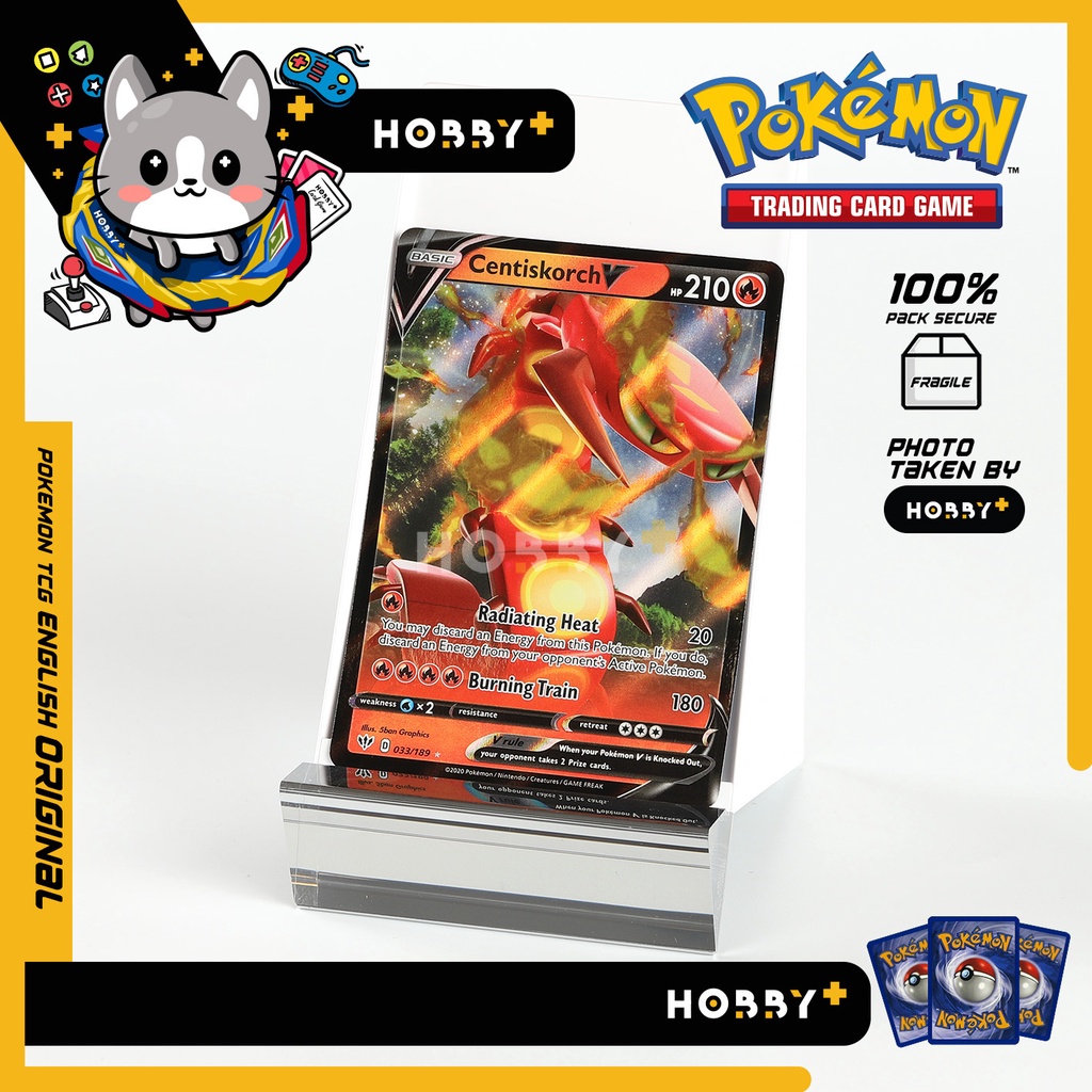 Pokemon TCG / PTCG Centiskorch V - 033/189 - Ultra Rare English Trading Cards Hobby Plus ...