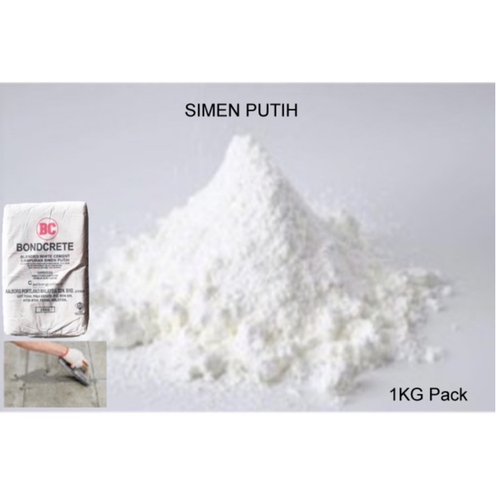 1kg White Cement / Simen Putih for Tile Filler Grout Jubin | Shopee ...