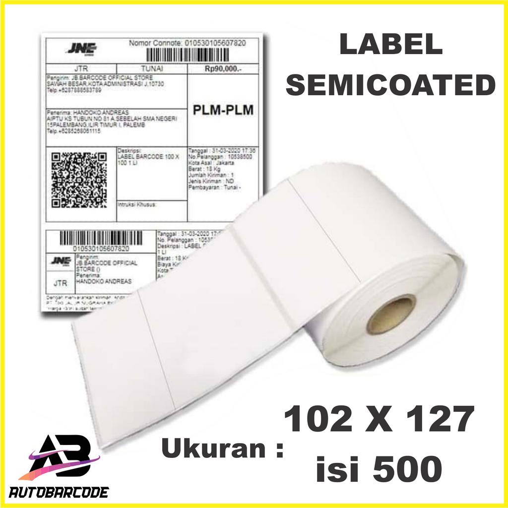 Semicoated Labels 1 Line 102X127 MM contains 500 PCS JNE Barcode Labels ...