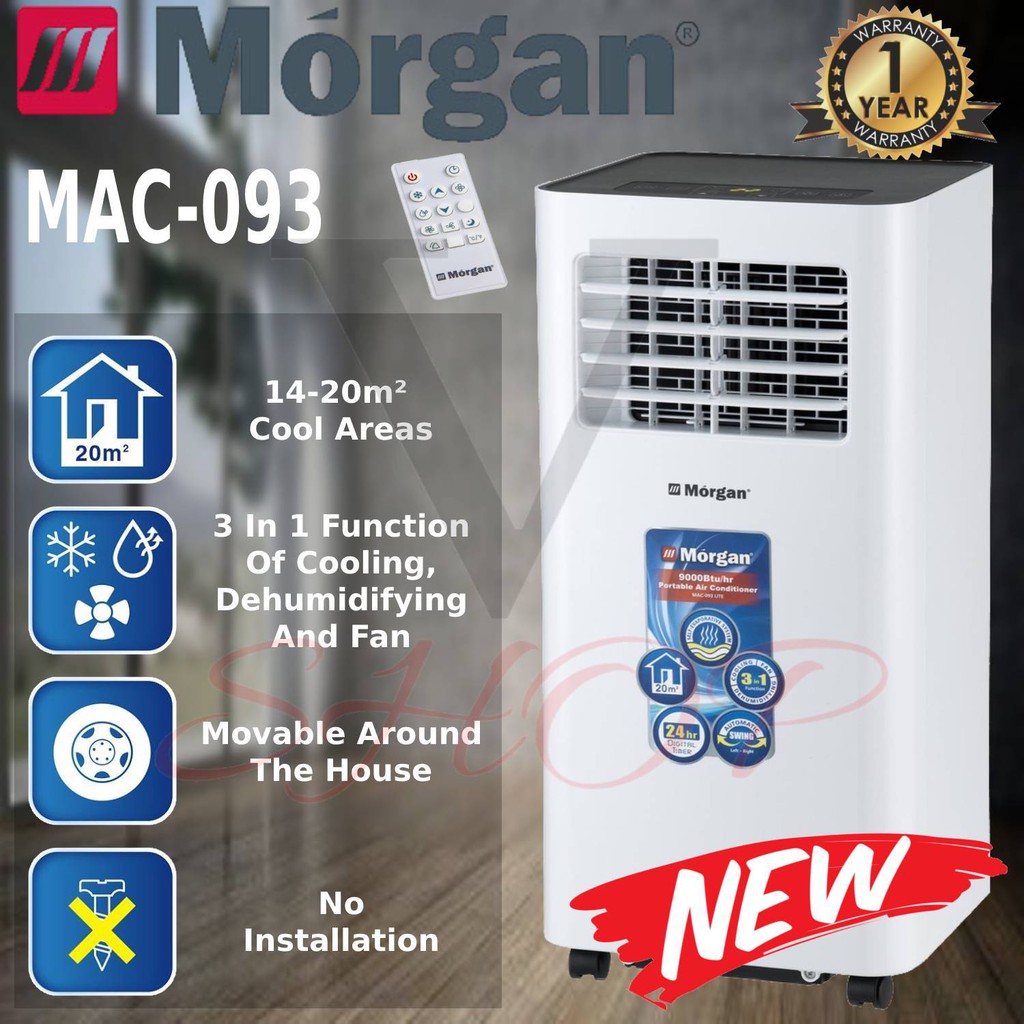 MORGAN 1.0HP PORTABLE AIR CONDITIONER MAC-091 FEATHER LITE // MAC-093 ...