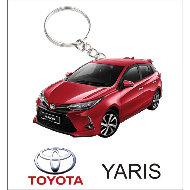 Toyota Yaris red keychain (2D) | Shopee Malaysia
