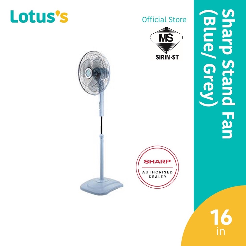 SHARP STAND FAN PJS169BL/GY 16IN BLUE/GREY (Random Colour) | Shopee ...