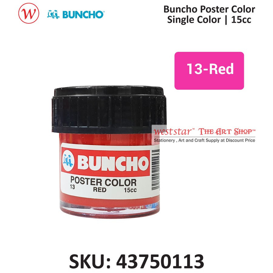 [WETAS] Buncho Poster Color Paint, Single Bottle Poster Colour, Buncho ...