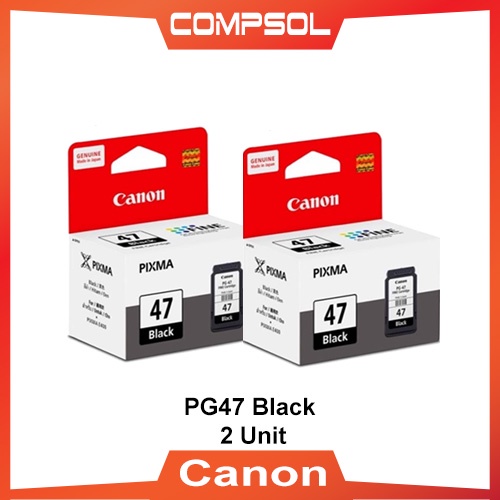 2 UNITS Canon PG-47 (15ML) Black Ink Cartridges Support Model : E3170 ...