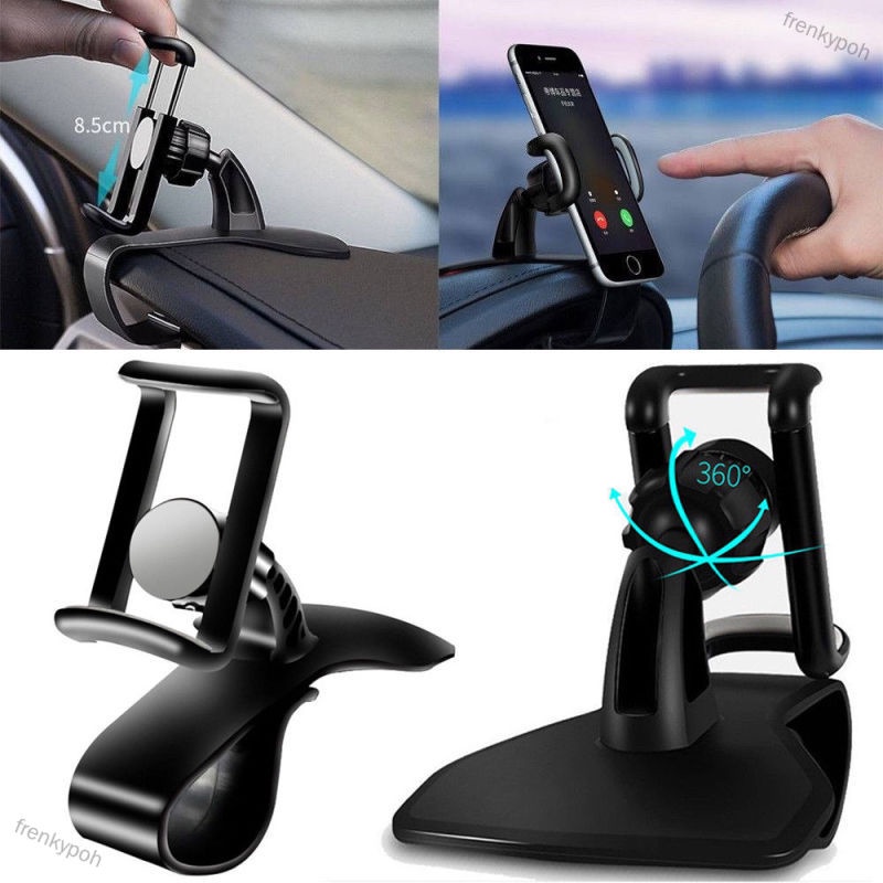 frenkypoh 360° Rotation Dashboard Mount Car Phone Holder HUD Stand for ...
