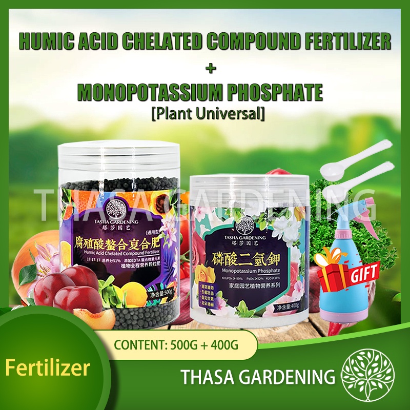 TASHA GARDENING 500g Humic Acid Chelated Compound Fertilizer Baja Bunga ...