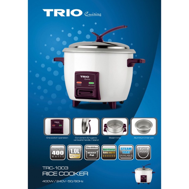 🔥 TRIO rice cooker 🔥 | Shopee Malaysia