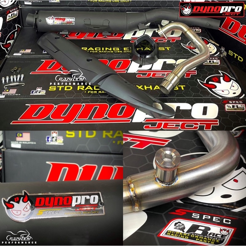 🔥FREE EKZOS COVER🔥DYNOPRO STD OPEN EXHAUST Y15ZR V1 V2 28MM/32MM/35MM ...