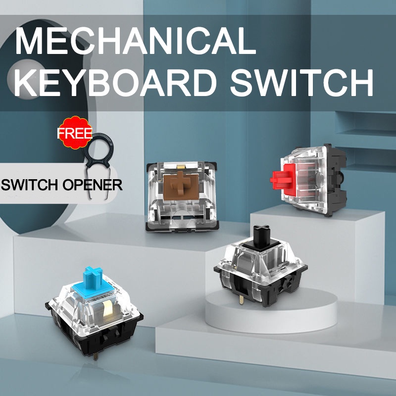 10Pcs/20 Pcs Switches 3 Pin Mechanical Keyboard Switch Black Blue Brown ...