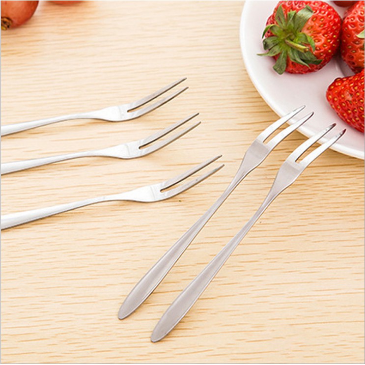 1pc Stainless Steel 2 Prong Dessert Cocktail Fork Kitchen House Home ...