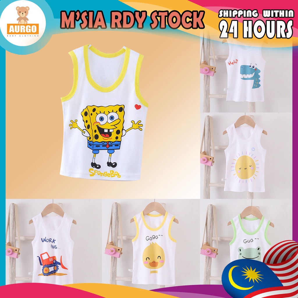Children boy Premium cotton singlet inner shirt under shirt Sleeveless ...